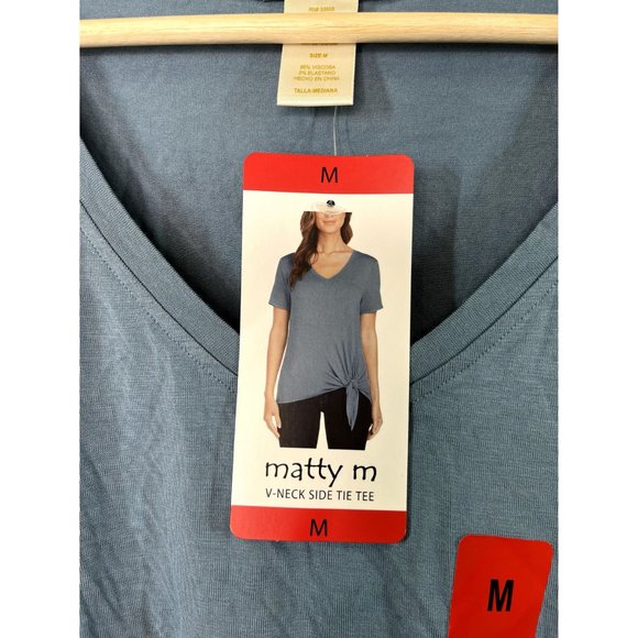 Matty M | Tops | Matty M Womens Side Tie Vneck Tshirt | Poshmark